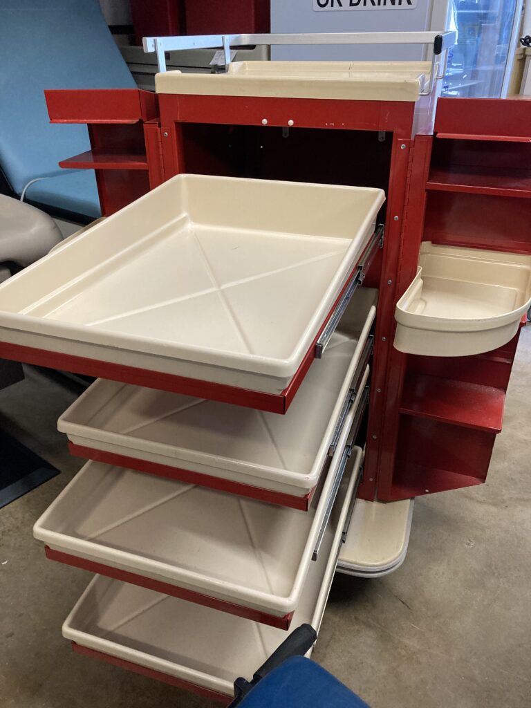 Crash Cart – Red – Baxter Medical Equipment & Supplies